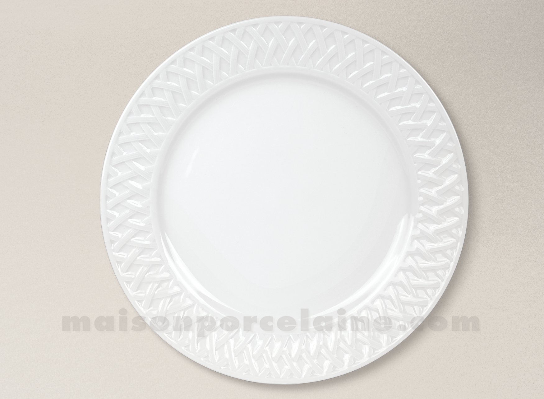 ASSIETTE PRESENTATION LIMOGES PORCELAINE BLANCHE LOUISIANE D30 - Maison ...
