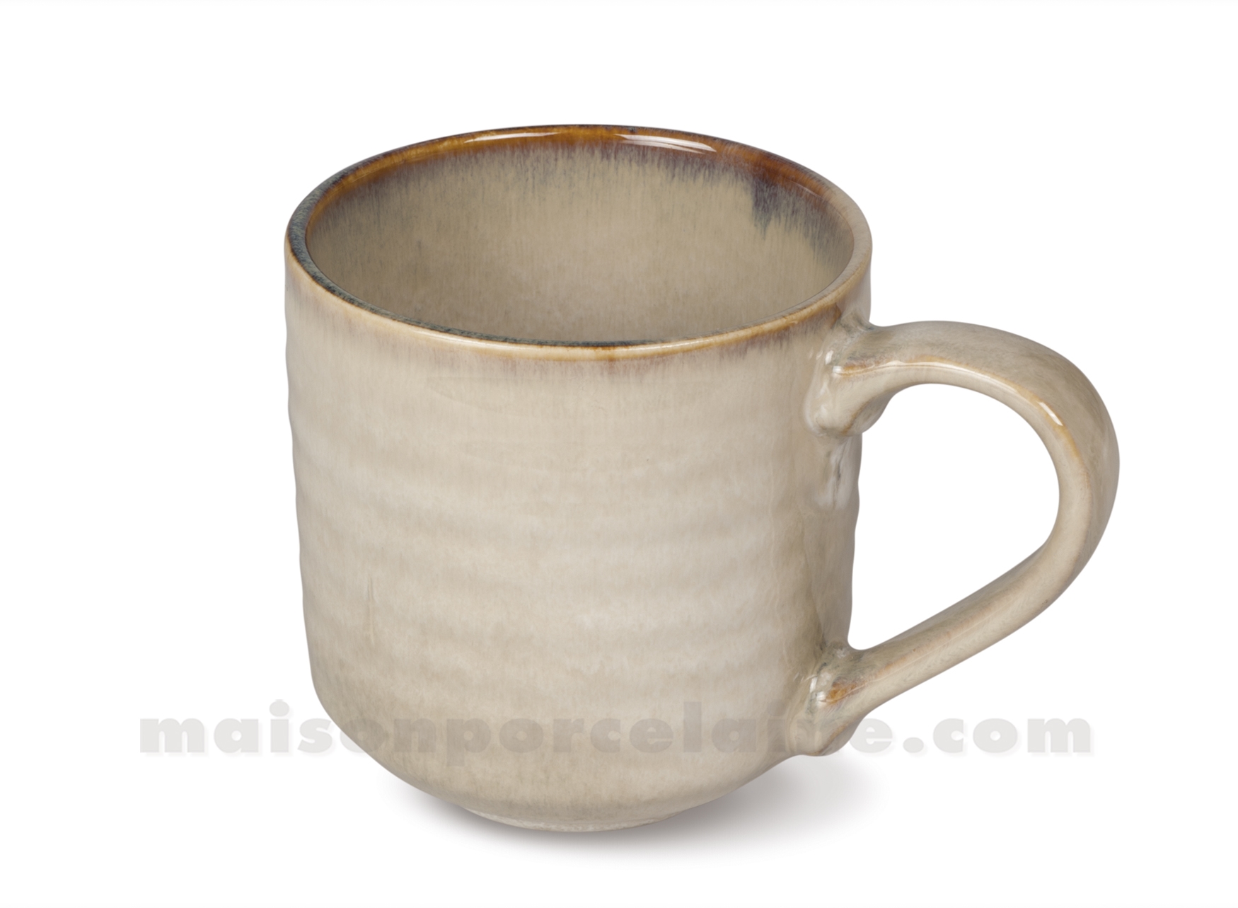 MUG GRES MEDARD DE NOBLAT FLOW SABLE 35CL - Maison de la Porcelaine